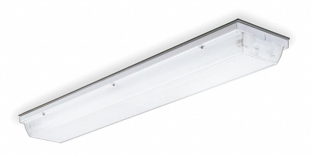 Enclosed Linear Garage Light, Fluorescent, Square Fixture Shape, 2300 K ...