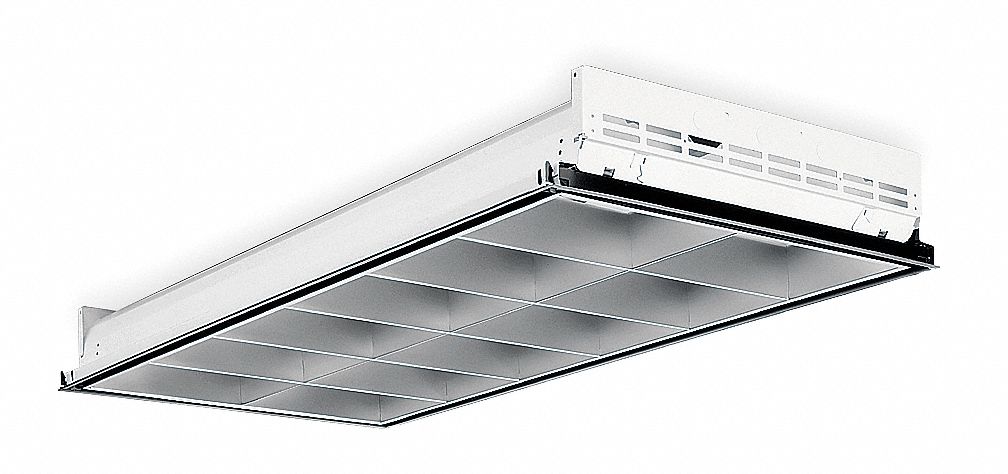 Recessed Troffer, Dimmable No, For Bulb Type T8, 120 to 277V, For Max ...