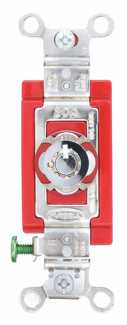 Locking Switch, Single Pole, Wall Switch - 1TJW6|HBL1221RKL - Grainger