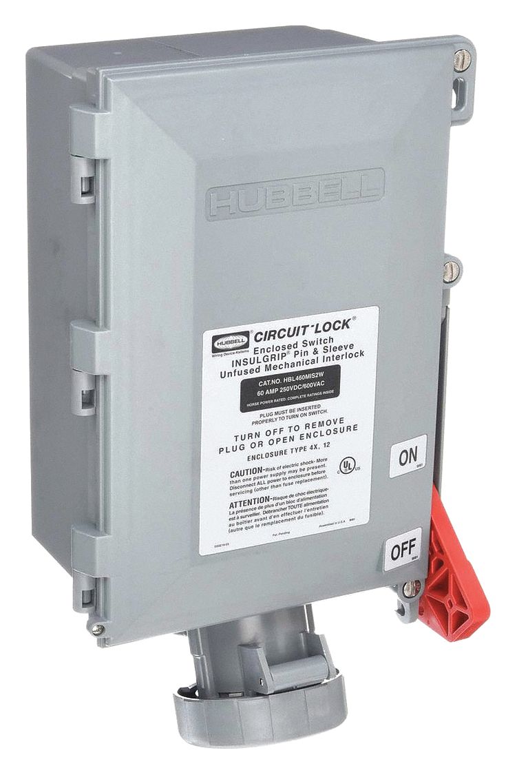 Non-Fused, 60 A, Mechanical Interlock Device - 1TKA1|HBL460MIS2W - Grainger