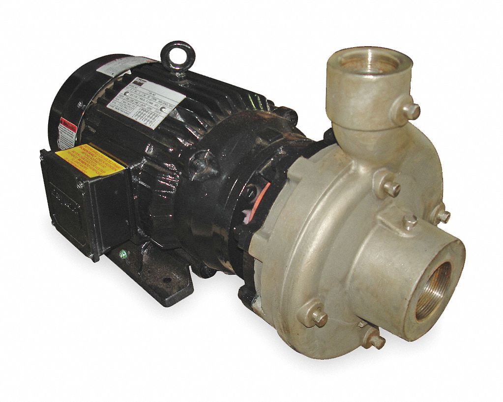5 hp, 208-230/460V AC, Straight Center Discharge Pump - 12A067|12A067 ...