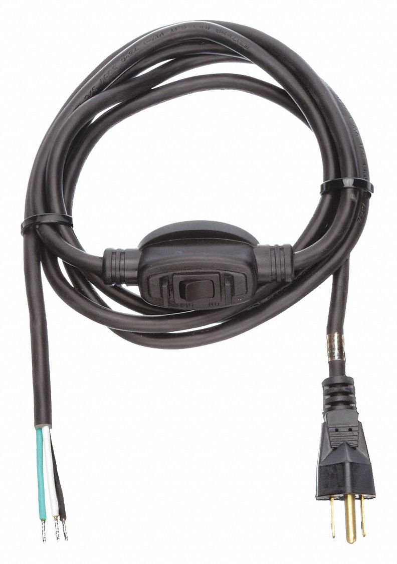 8 ft Lg, NEMA 5-15P Plug, Power Cord - 1TNA8|1TNA8 - Grainger
