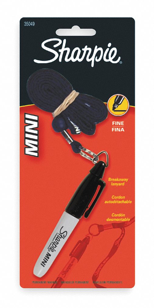 Permanent Marker, Black, Marker Tip Fine - Grainger