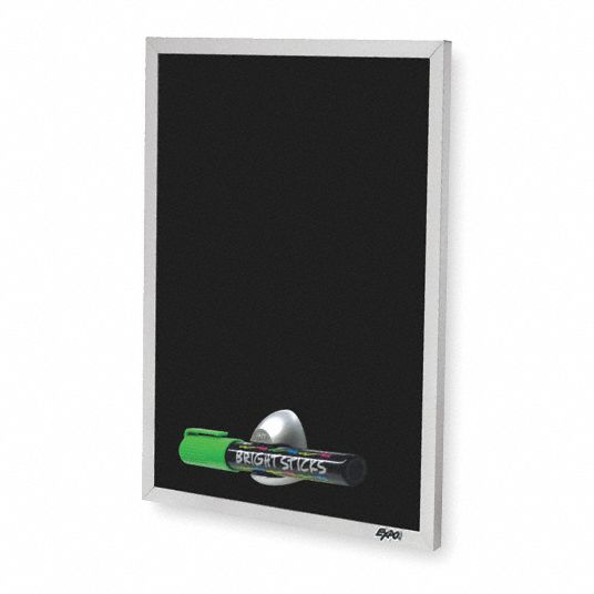 Dry Erase Board, 11 inH x 8 1/2 inW, Black - Grainger