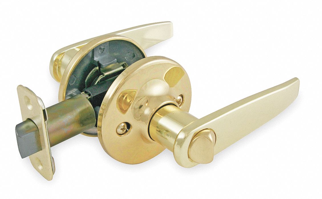 Passage Lever Locksets, Brass, Door Lockset - 1TPW6|1TPW6 - Grainger