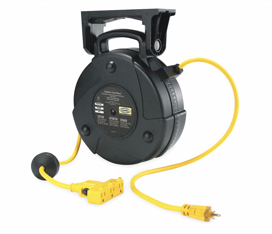 HUBBELL WIRING DEVICE-KELLEMS Carrete de Cable Retráctil 125 Salidas: 3 ...