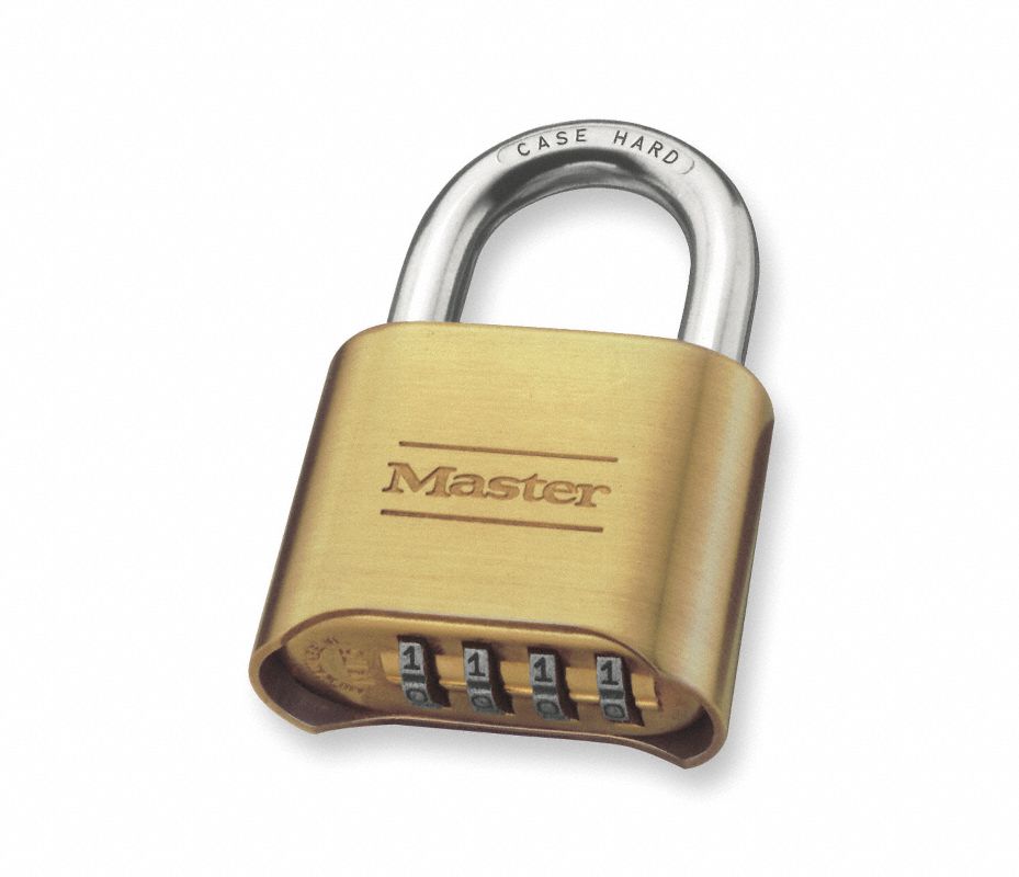 MASTER LOCK Candado de Combinación 4 dígitos Reconfigurable Latón Dorado - Candados de ...