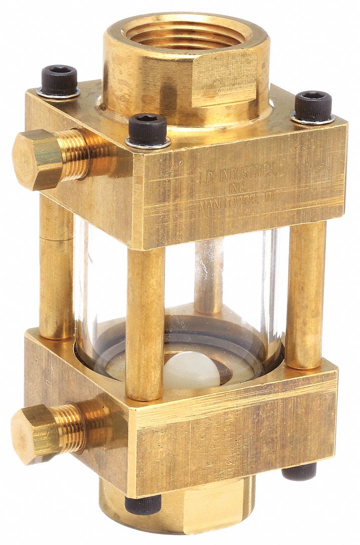 4.88 in Body Ht, 1 3/4 in Sight Dia, Wide View Flow Sight - 1U905|F301 ...