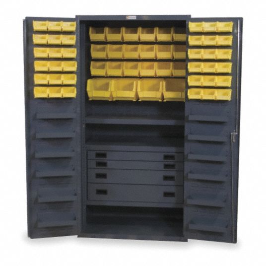 DURHAM MFG, 36 in x 24 in 72 in, 13 Shelves, Bin Cabinet - 1UBK1 ...