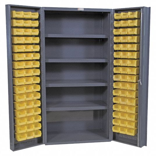 DURHAM MFG, 36 in x 24 in 72 in, 4 Shelves, Bin Cabinet - 1UBK5|DC-DLP ...
