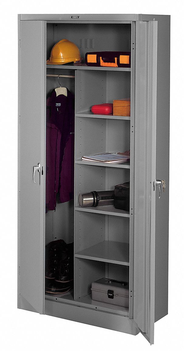 TENNSCO Storage Cabinet: 36 in x 24 in x 78 in, 5 Shelves, Swing Handle ...