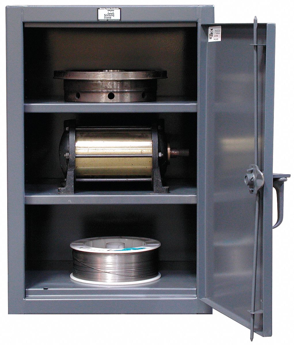 STRONG HOLD, 24 in x 20 in x 36 in, Swing Handle & Padlock Hasp ...