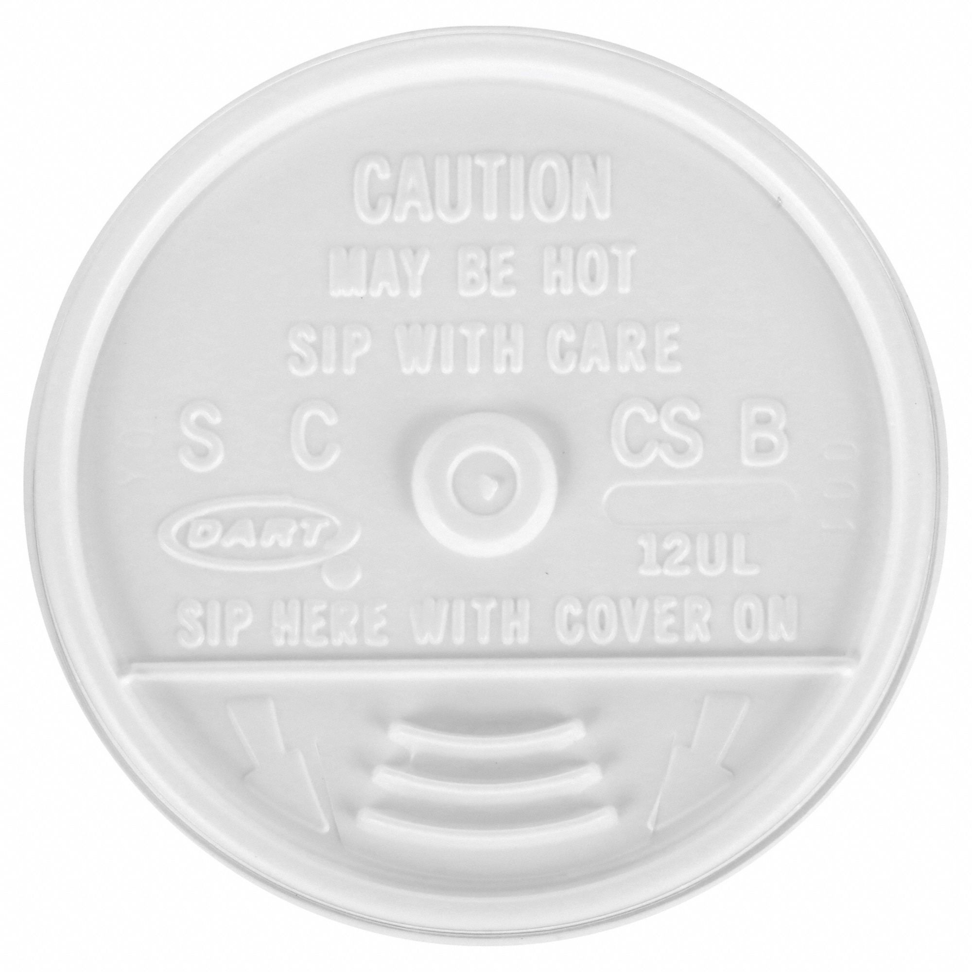DART, For 6 oz_8 oz_10 oz_12 oz_14 oz Cup Capacity, White, Disposable ...