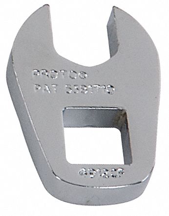 Crowfoot Socket Wrench, Alloy Steel, Chrome, 3/8 in Drive Size - Grainger