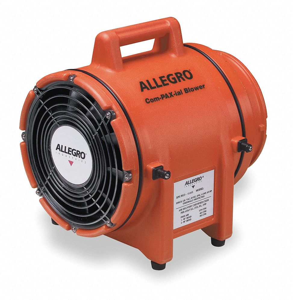 ALLEGRO, 12 V DC, 8 in Duct Dia, Confined Space Fan - 1UFG7|9536 - Grainger