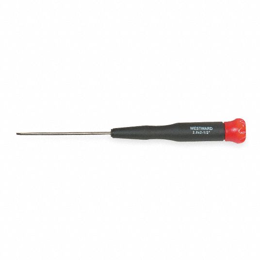 Precision Screwdriver, Tip Size 1.5mm, Slotted, Overall Length 4-3/4 in ...