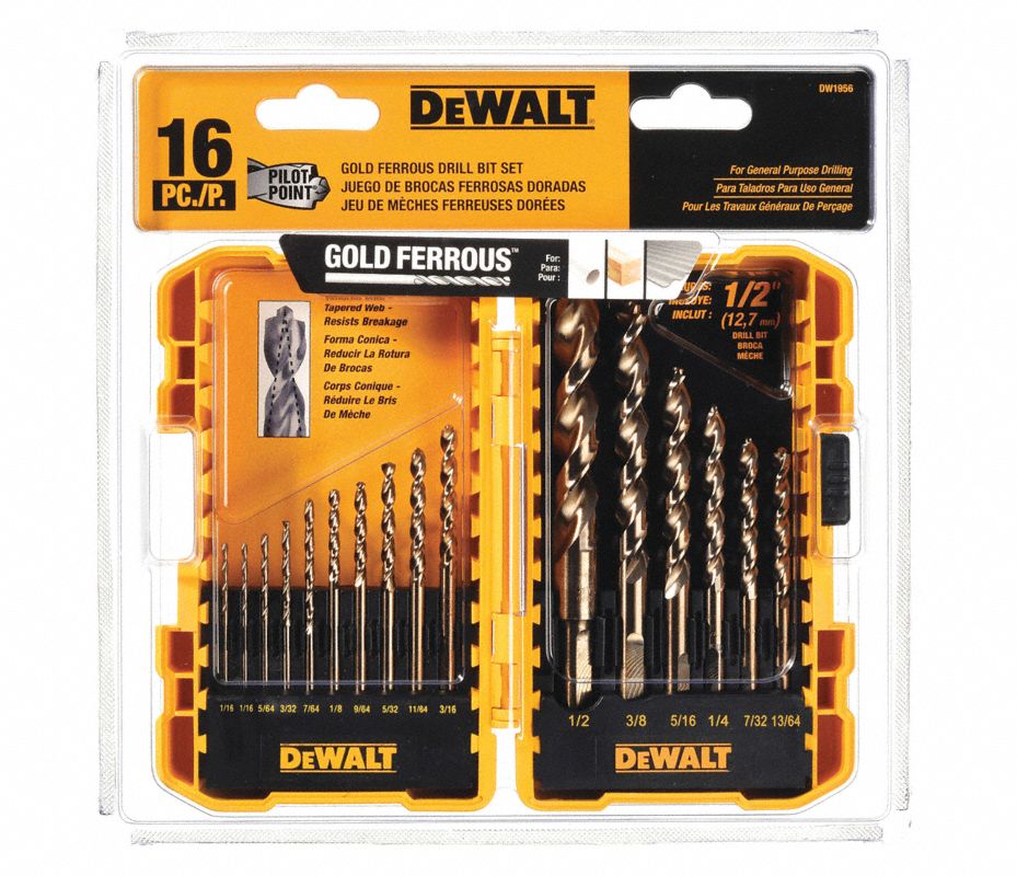DEWALT Set de Brocas con Puntas Piloto Eje Recto Acero de Alta ...