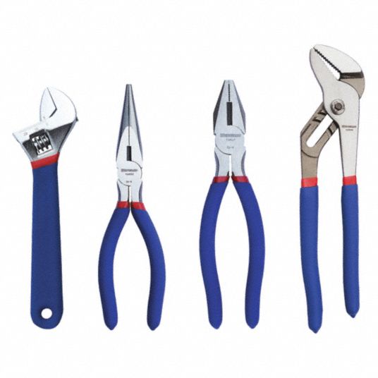 WESTWARD Plier and Wrench Set: 4 Pliers, Manual - 1UKP4|1UKP4 - Grainger