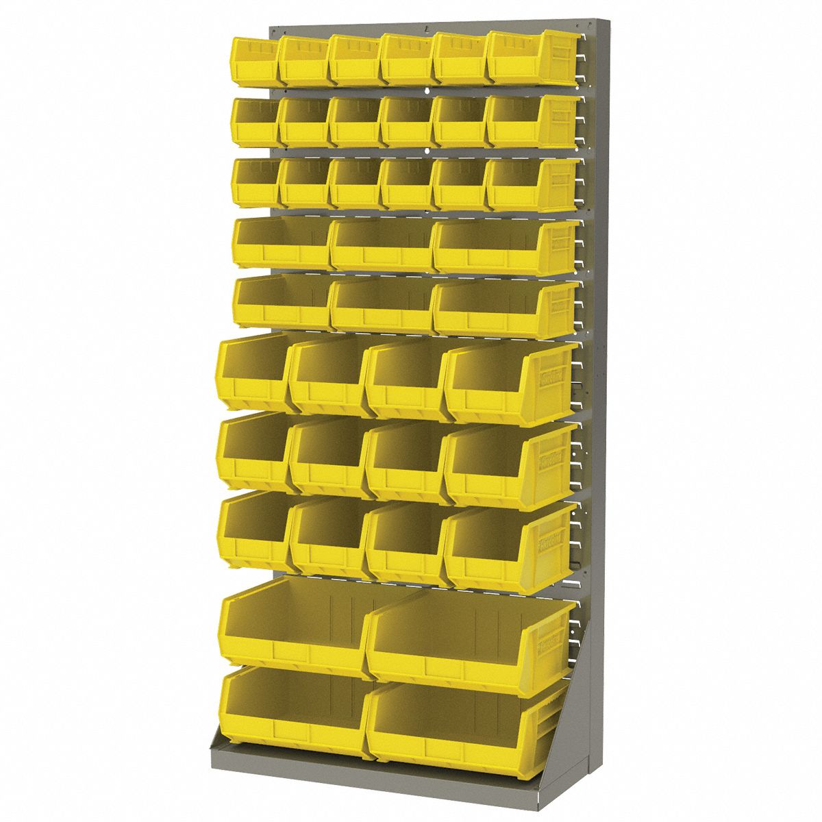 AKRO-MILS Louvered Floor Rack: 75 in x 36 in x 17 in, 1 Sides, 0 Bins ...