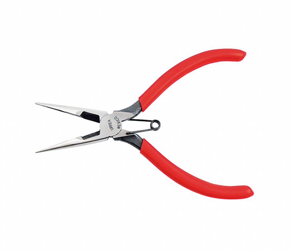 URREA Pinza Punta Larga Recta 6-5/8" Acero al Carbono Rojo - 1UUM1 ...