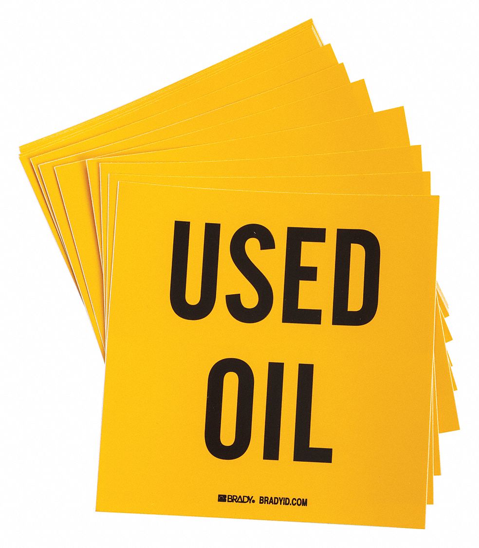 Used Oil, 6 in Label Wd, DOT Handling Label - 1UW48|121434 - Grainger
