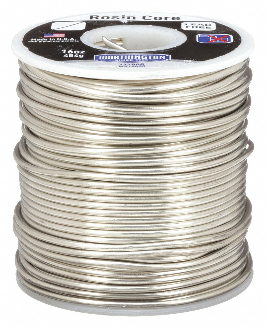 HARRIS Solder Wire: 1/8 in x 1 lb, 97/3, ASTM B-32 - 1UYK8|331872 ...