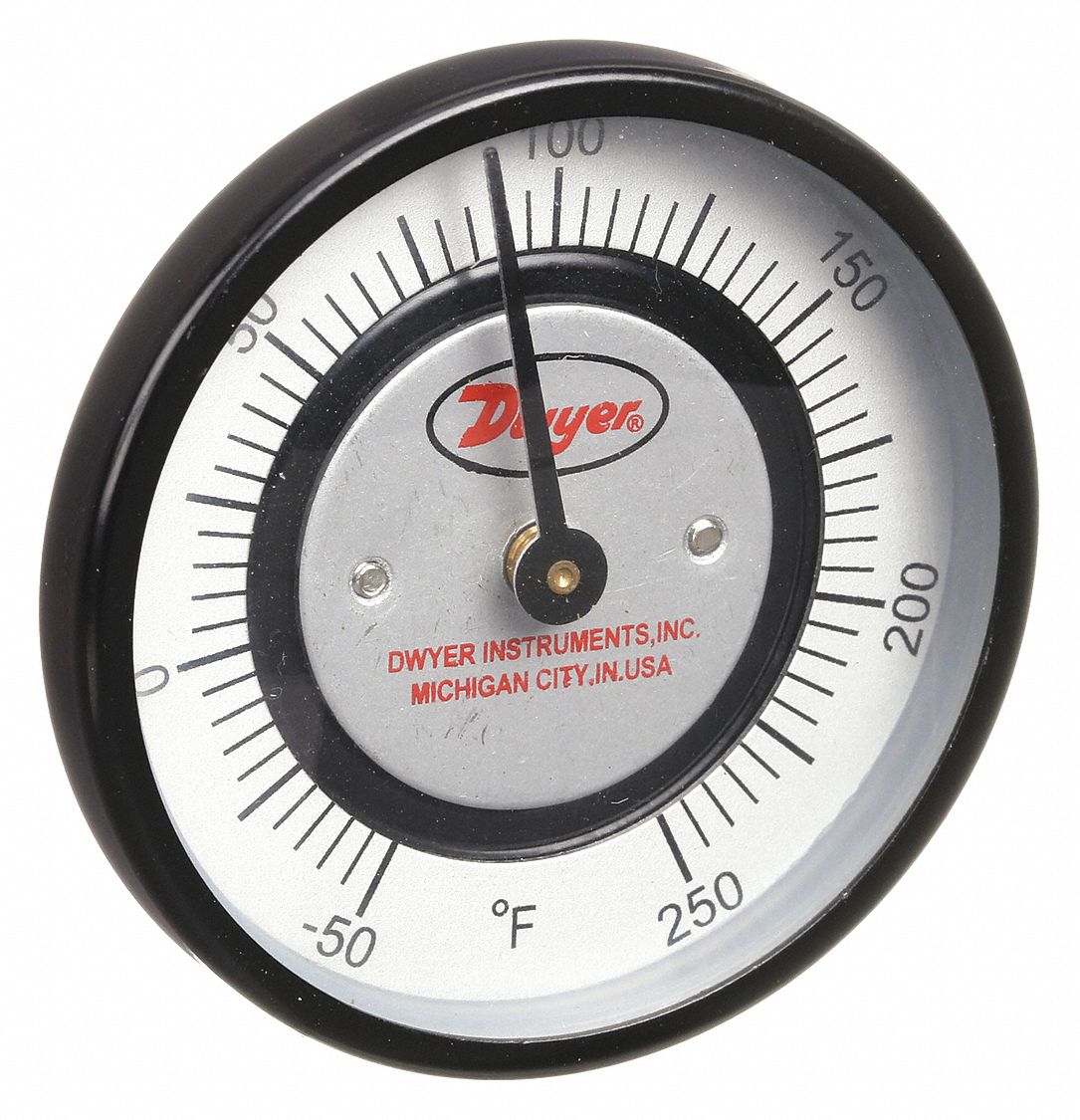 DWYER, -50°F to 250°F, +/- 2% Accuracy, Spring Pipe Mount Dial ...