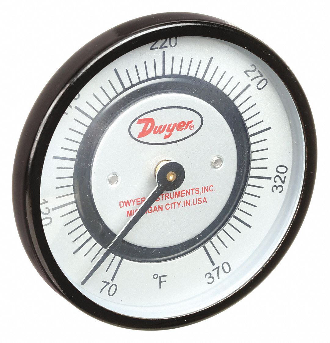 70° to 370°F, For 3/4 in to 6 in Pipe Dia, Spring Pipe Mount Dial ...