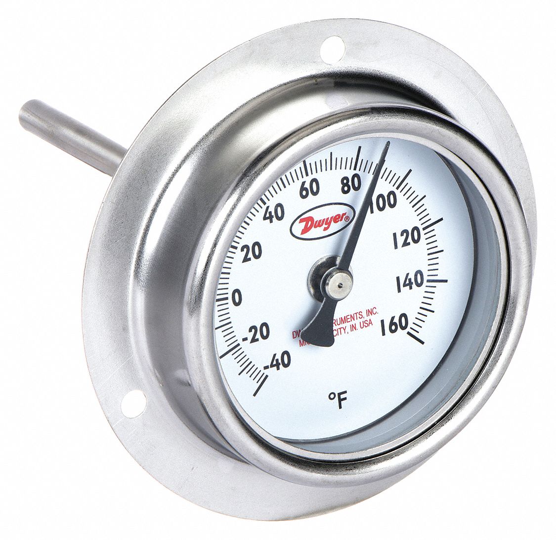 -40° to 160°F, 2.5 in Dial Dia, Analog Panel Mount Thermometer - 1UZE1 ...