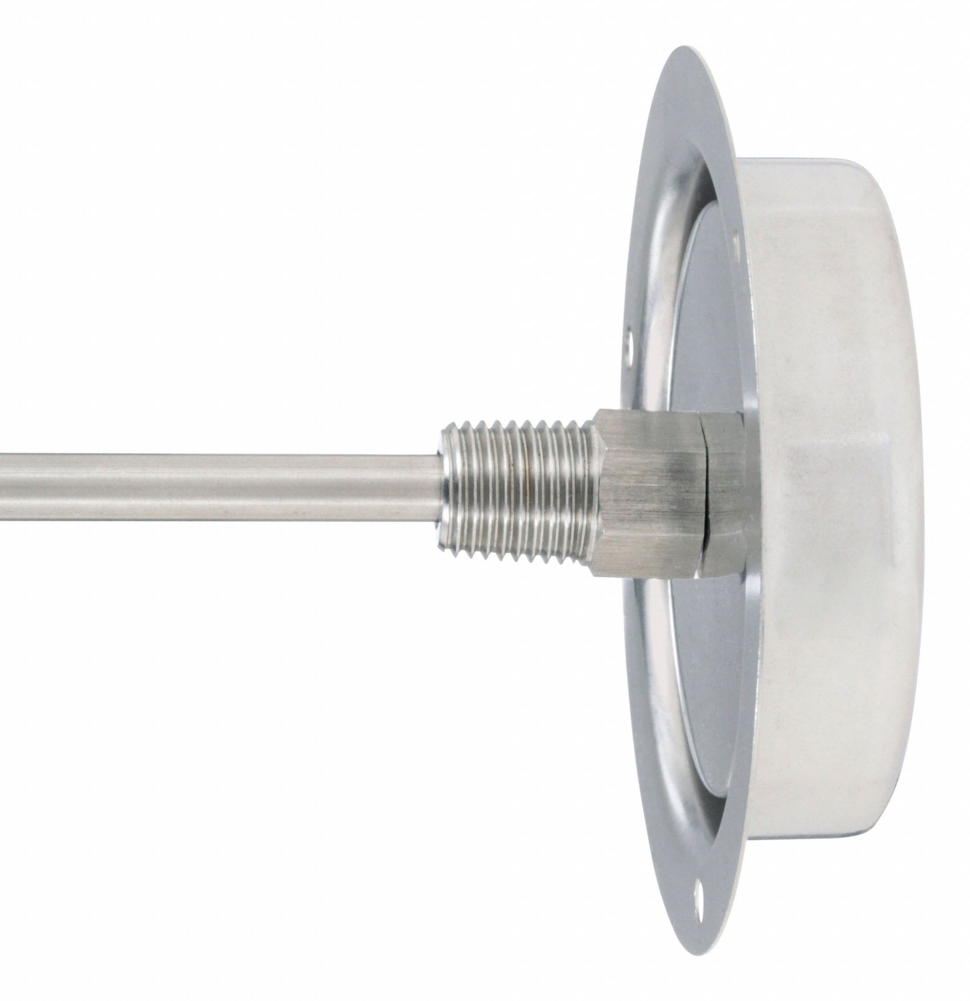 DWYER Analog Panel Mount Thermometer: -40° to 160°F, 2.5 in Dial Dia, 1 ...