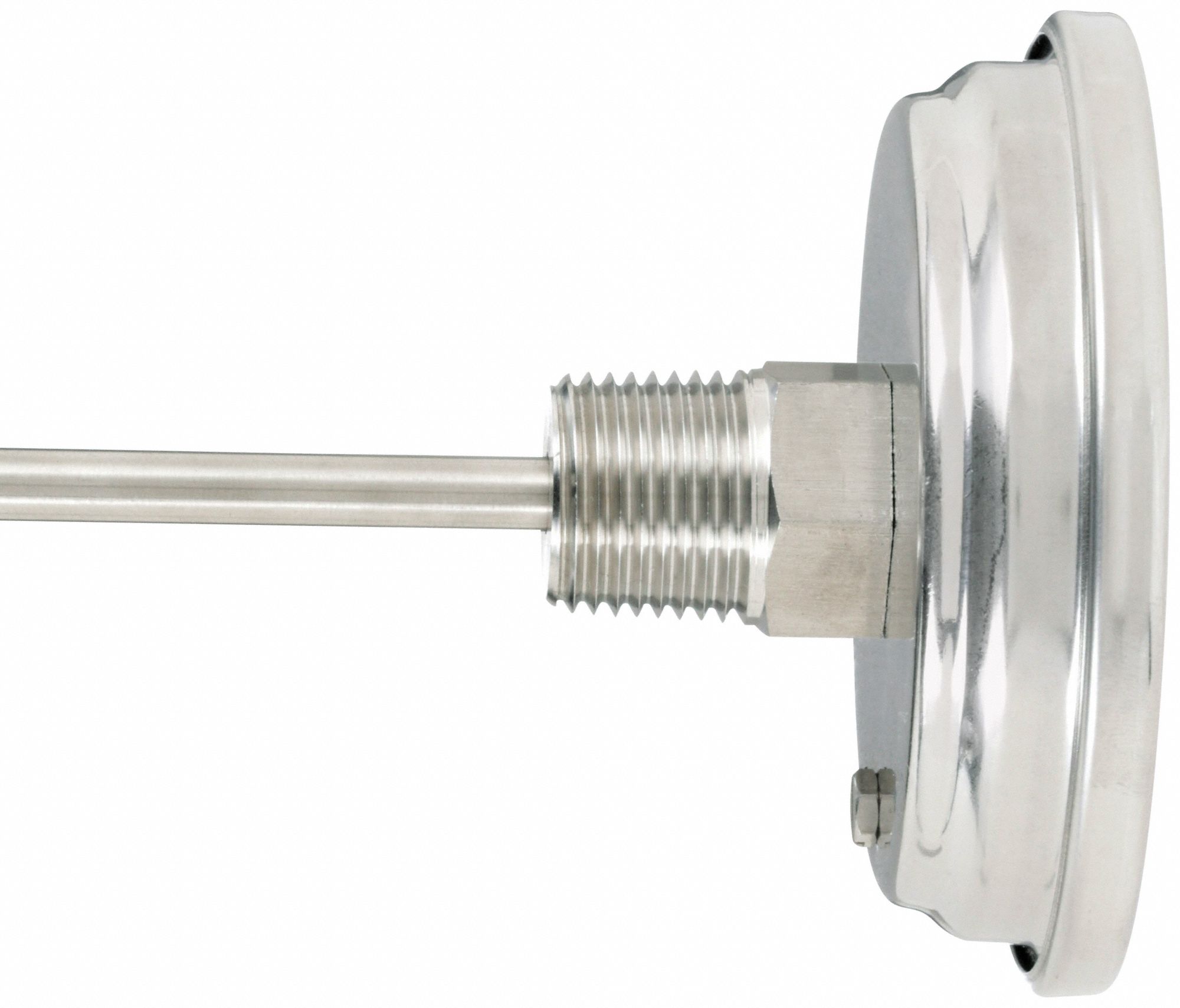 DWYER Long Reach Dial Thermometer: Back, 0° to 200°F, 1/2 in NPT, 3 in ...