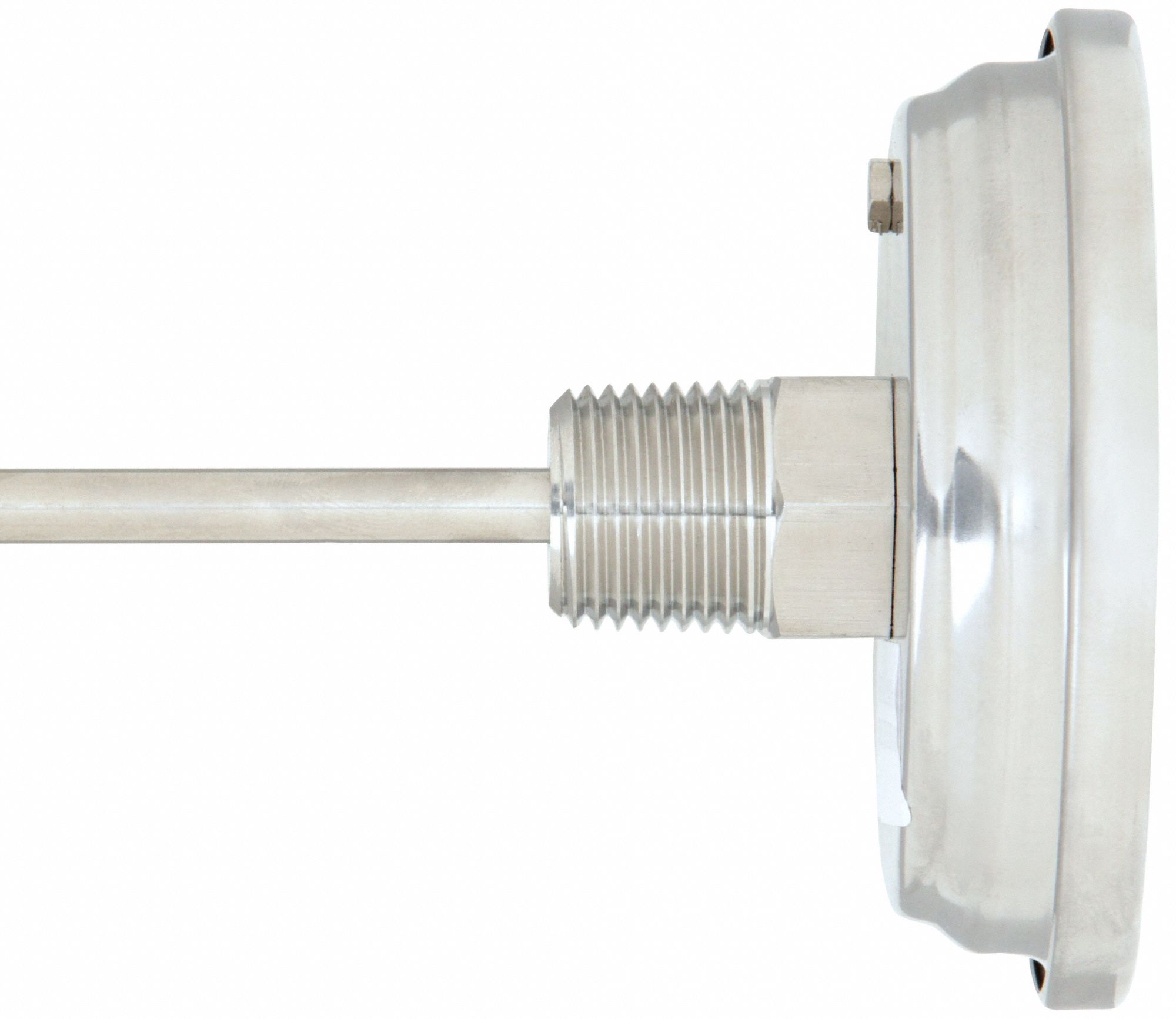 DWYER Long Reach Dial Thermometer: Back, 0° to 200°F, 1/2 in NPT, 3 in ...