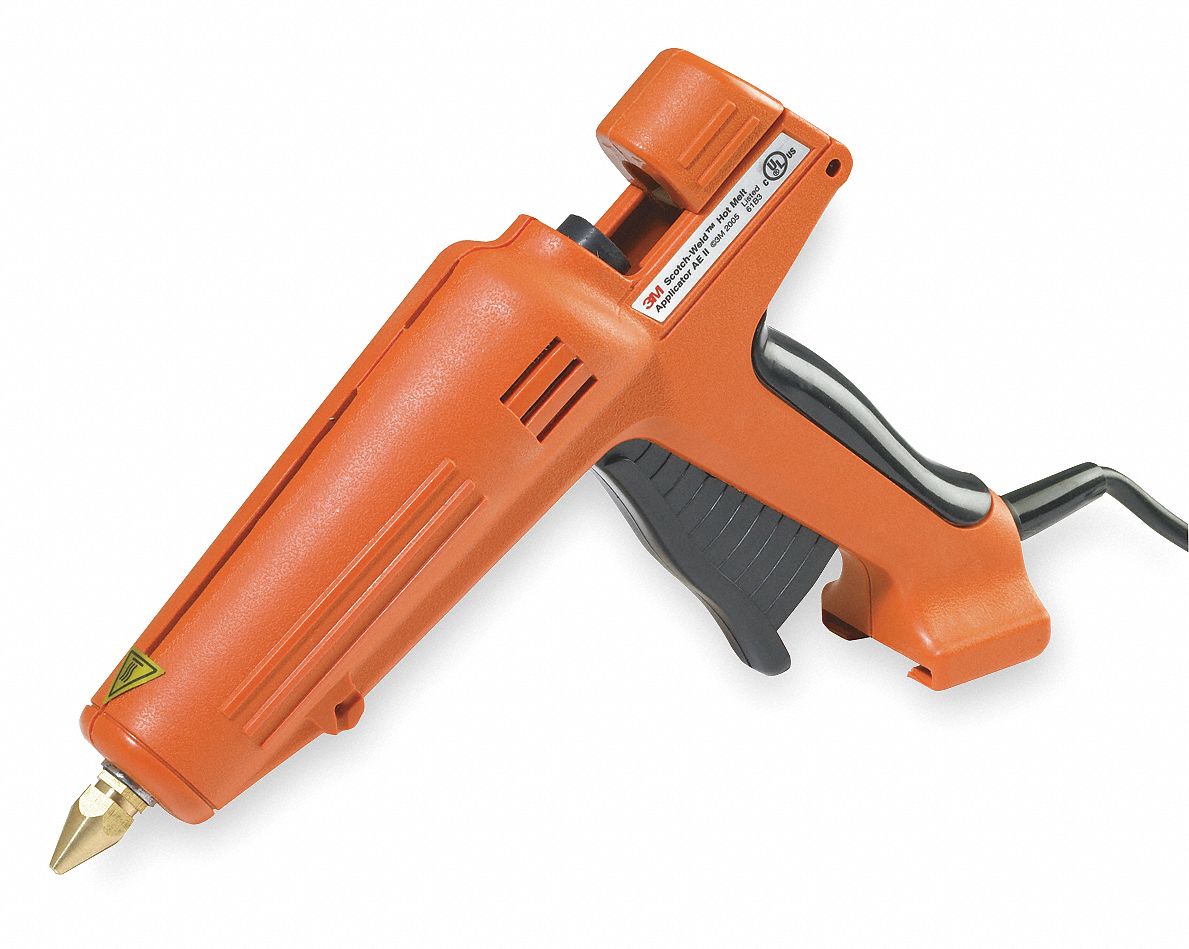 3M Glue Gun: AE II, Corded, 4 lb/hr, Finger Trigger Actuator, 120V ...