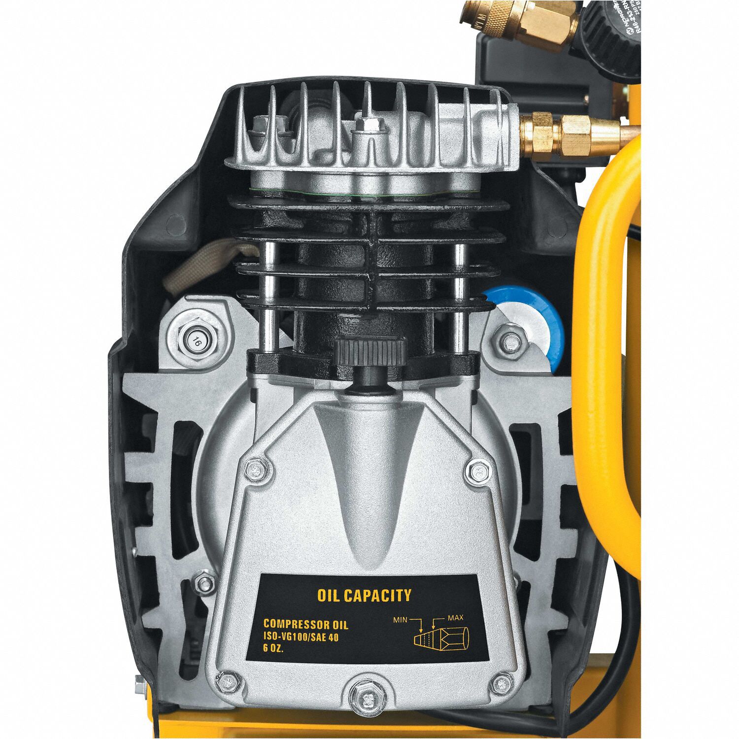 DEWALT Portable Air Compressor: Oil Lubricated, 4 gal, Twin Stack, 1.1 ...