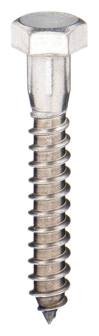 1/4" Size, 1 in Lg, Hex Head Lag Screw - 1VB43|U51900.025.0100 - Grainger