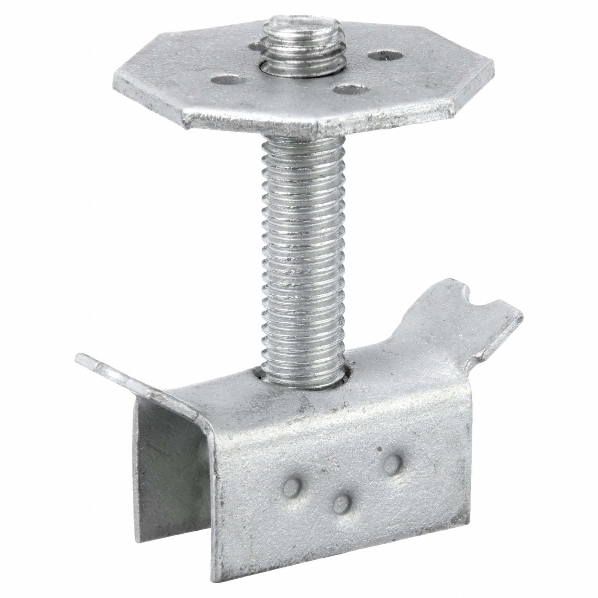Grating Mount, 1/2" Threaded Stud, Carbon Steel Grating Mount - 1VCA7 ...
