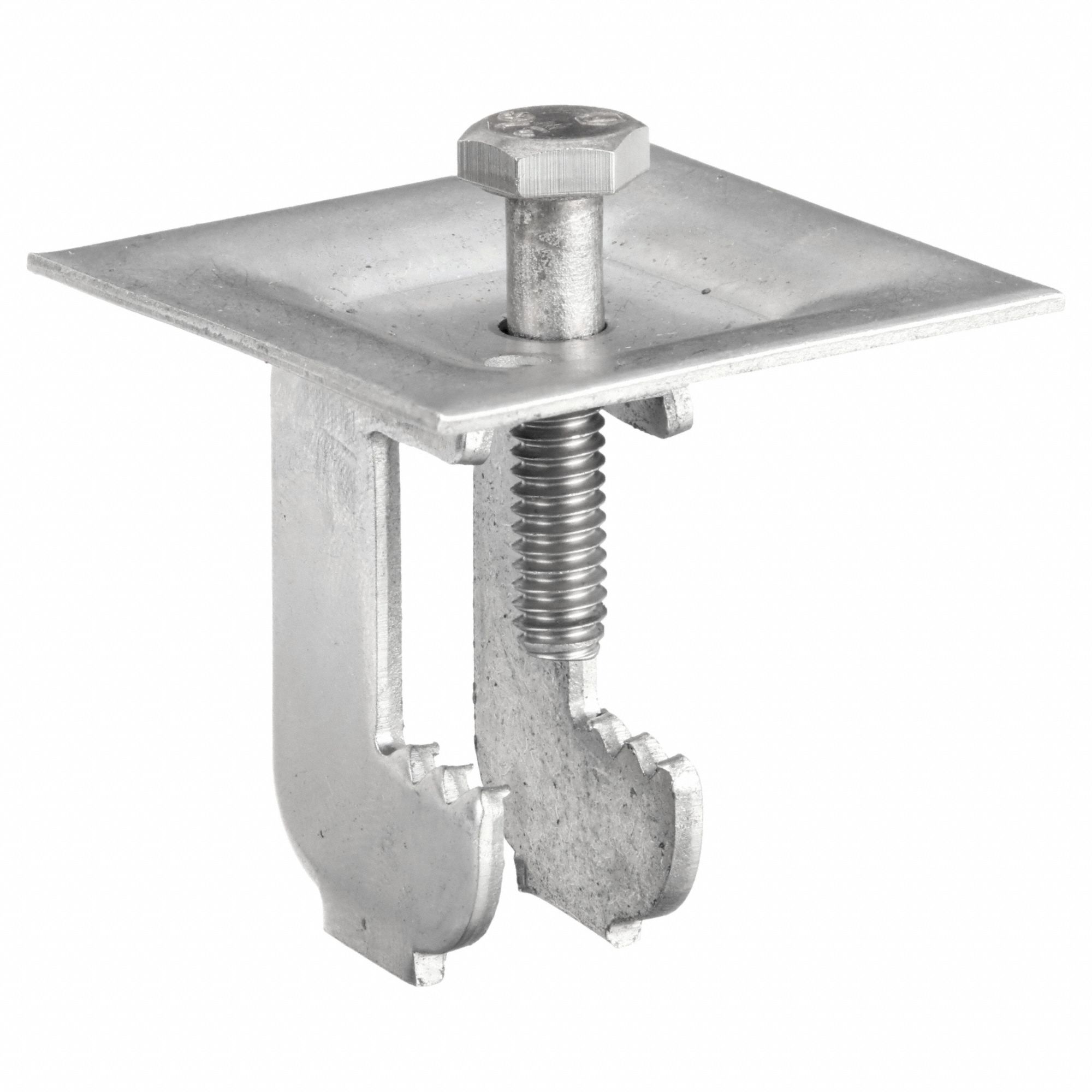 Square, 1/4"-20 Hex Head Cap Screw, Grating Clip, Stainless Steel, 50PK ...