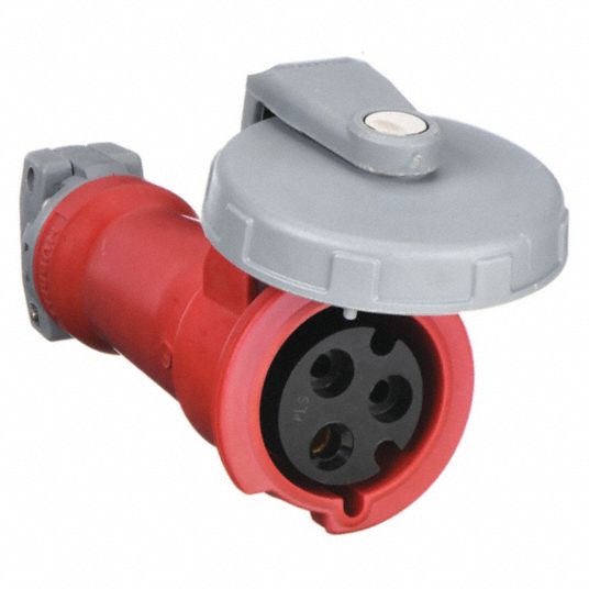 30 A, 480V AC, Watertight Pin and Sleeve Connector - 1VCK7|HBL330C7W ...