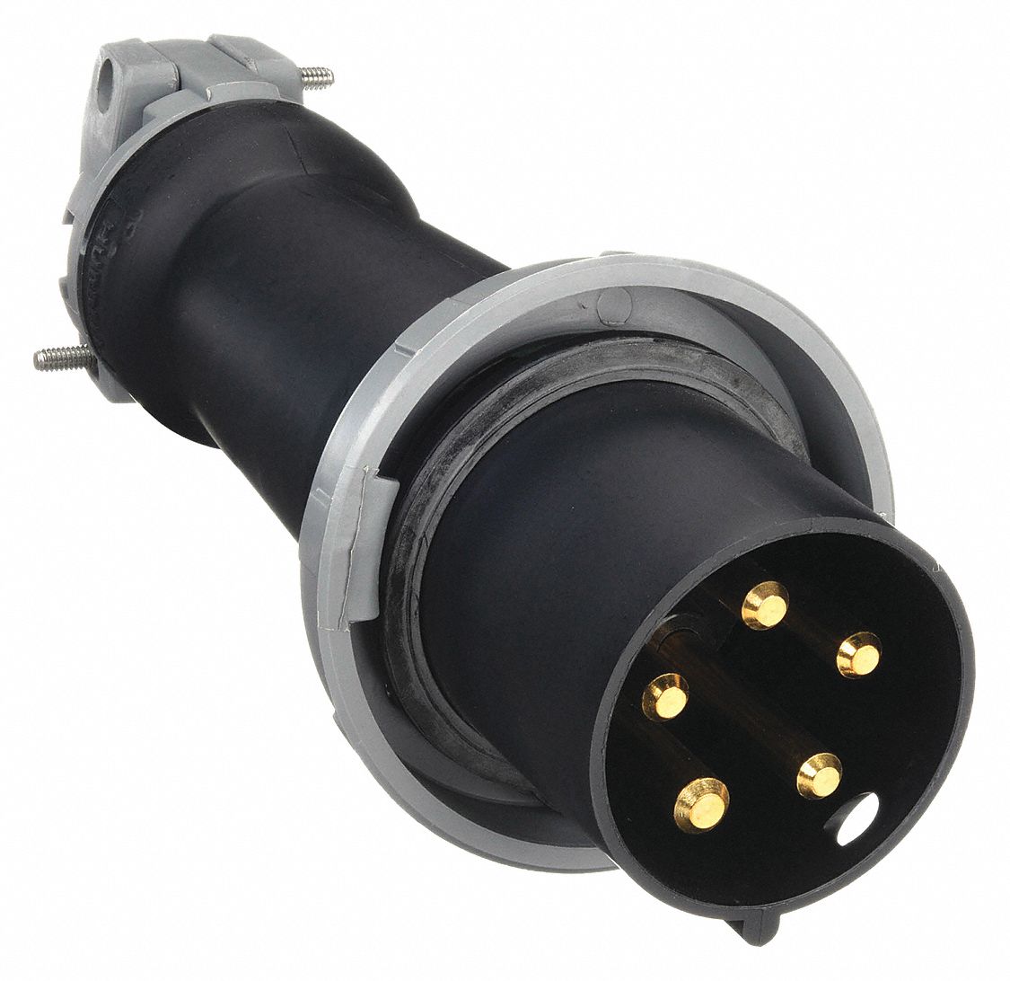 100 A, 347/600V AC, IEC Pin and Sleeve Plug - 1VCP1|HBL5100P5W - Grainger