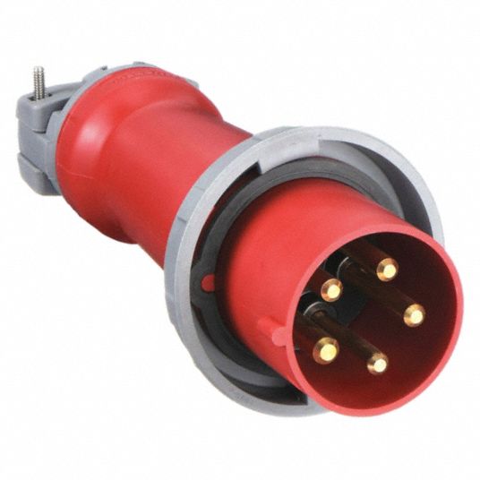 100 A, 277/480V AC, IEC Pin and Sleeve Plug - 1VCP5|HBL5100P7W - Grainger