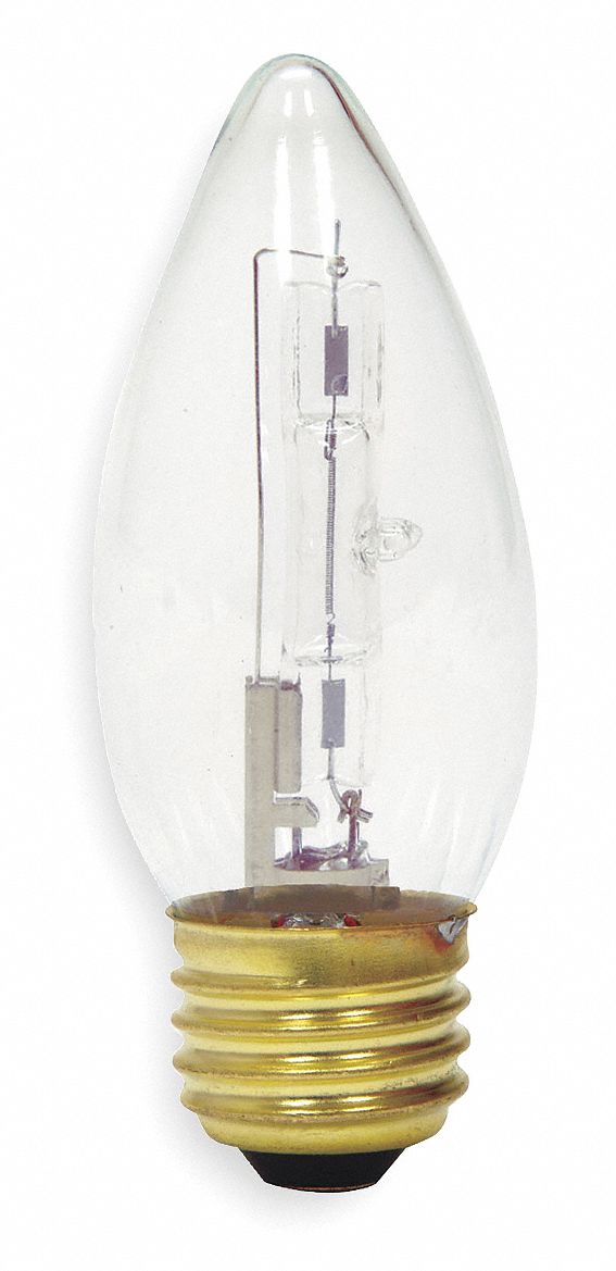 Halogen Lamp, B10, Medium Screw (E26), Lumens 280/260, Decorative Bulb ...