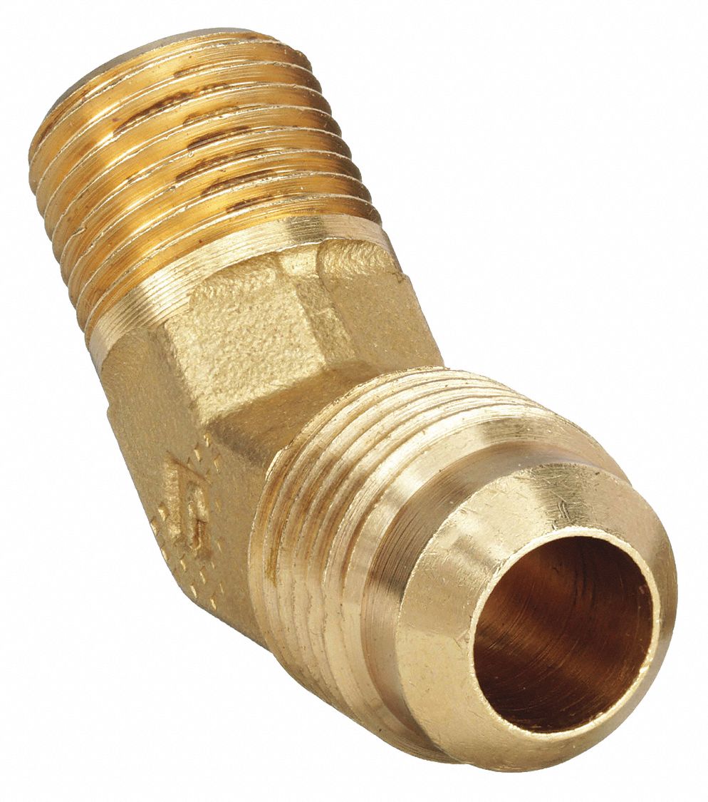 1/2 in OD x 1/2 in Pipe Fitting Size, Flared/Threaded, Flared Fitting ...