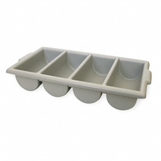 Silverware Tray,3 3/4x11 1/2 In,Gray - Grainger