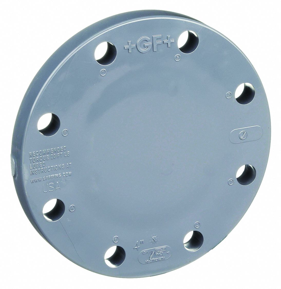 GF PIPING SYSTEMS BLIND FLANGE: 4 IN FITTING PIPE SIZE, SCHEDULE 80 ...