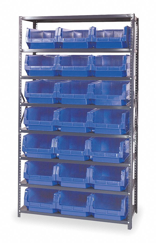 QUANTUM STORAGE SYSTEMS, 42 in x 18 in x 75 in, 1 Sided, Bin Shelving ...
