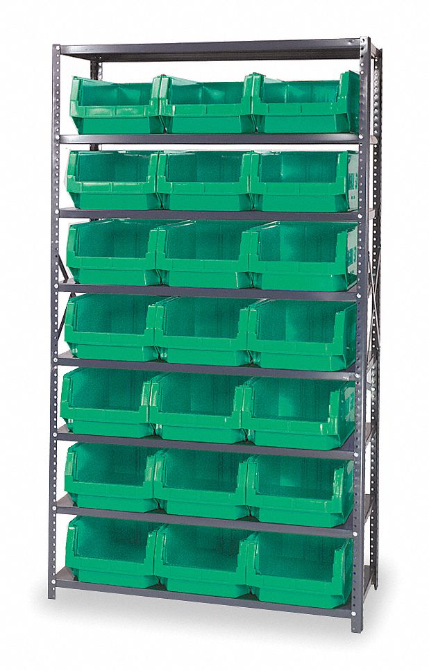 QUANTUM STORAGE SYSTEMS, 42 in x 18 in x 75 in, 1 Sided, Bin Shelving ...