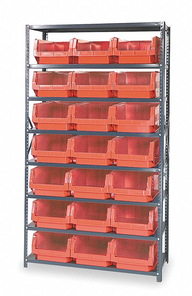 QUANTUM STORAGE SYSTEMS, 42 in x 18 in x 75 in, 1 Sided, Bin Shelving ...
