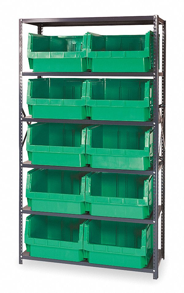 QUANTUM STORAGE SYSTEMS, 42 in x 18 in x 75 in, 1 Sided, Bin Shelving ...
