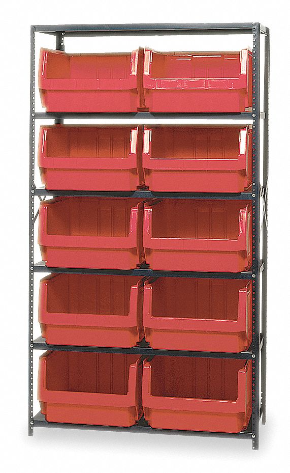 QUANTUM STORAGE SYSTEMS, 42 in x 18 in x 75 in, 1 Sided, Bin Shelving ...