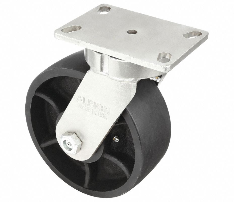 APPROVED VENDOR Rueda Placa Gir s/Piv,10"x3",,4100lb. - Ruedas con ...